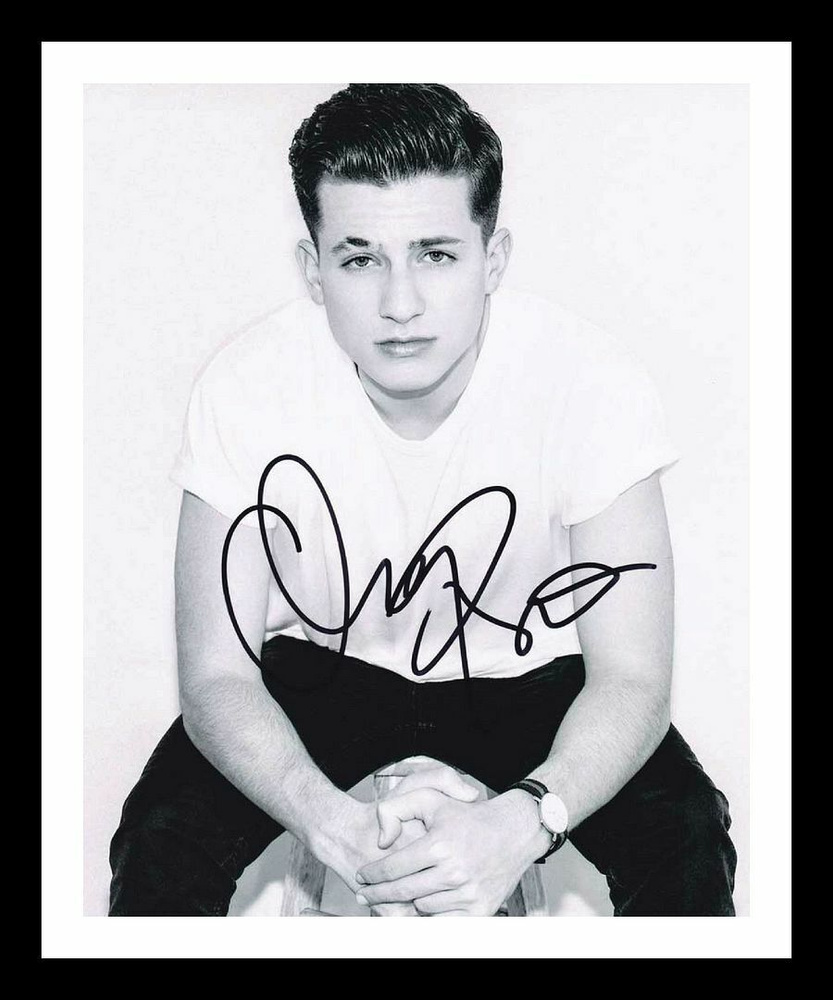 картина-плакат с автографом Чарли Пут и фотографией в рамке 2 купить на ...