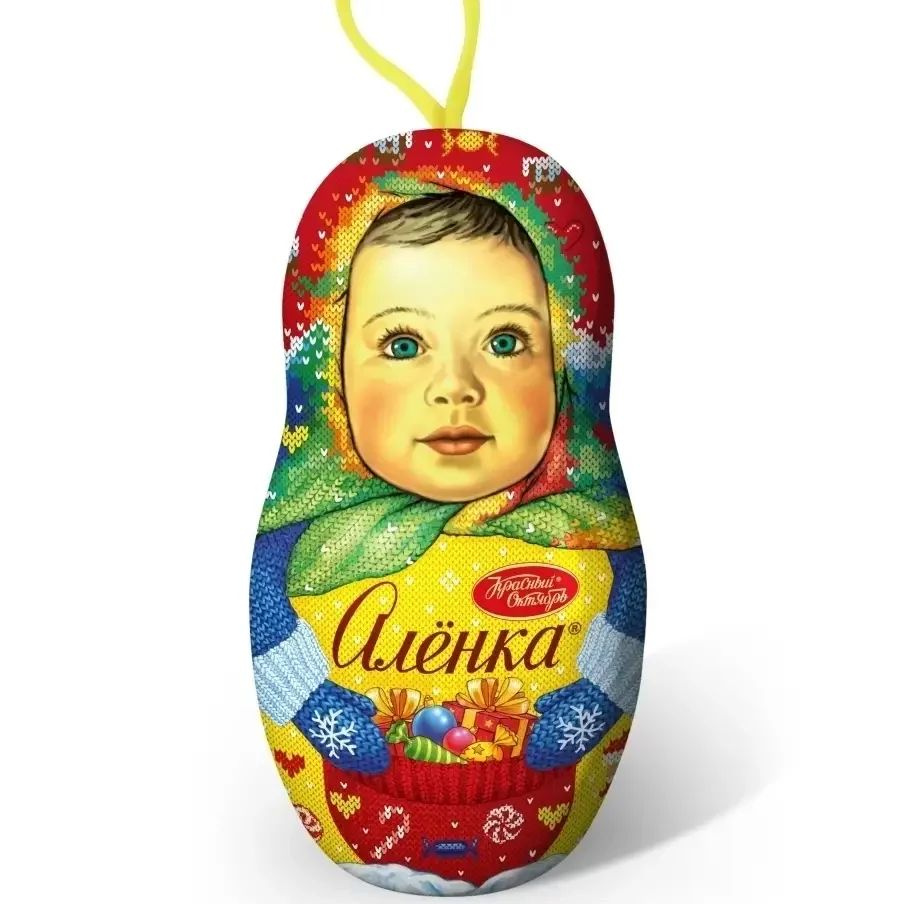 Новогодний подарок конфеты Аленка Матрешка Красный Октябрь, 301 гр ...