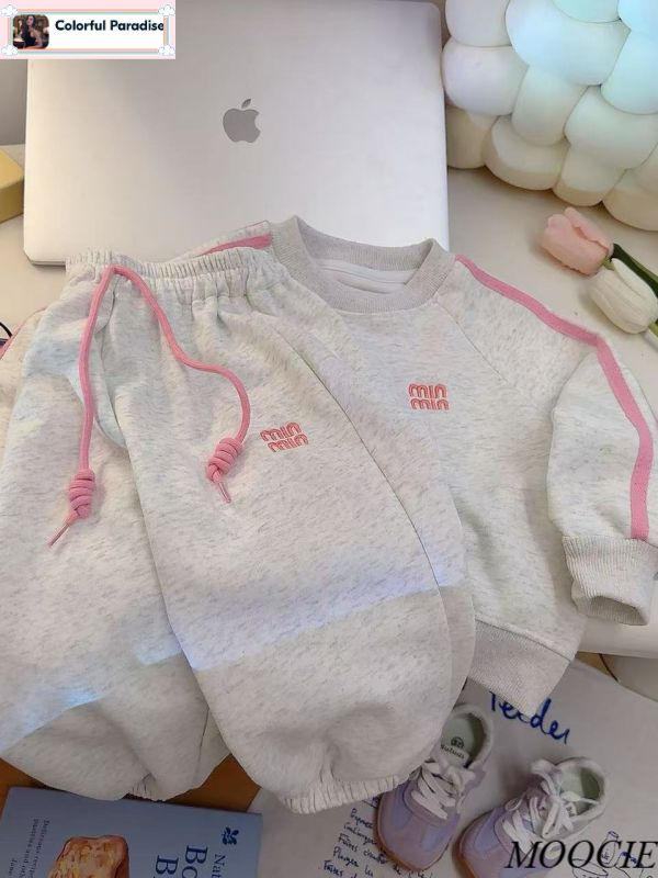 Комплект одежды Мальчики, Девочки MOOCIE Повседневный светло-серый меланж, размер 80 Однотонный ...