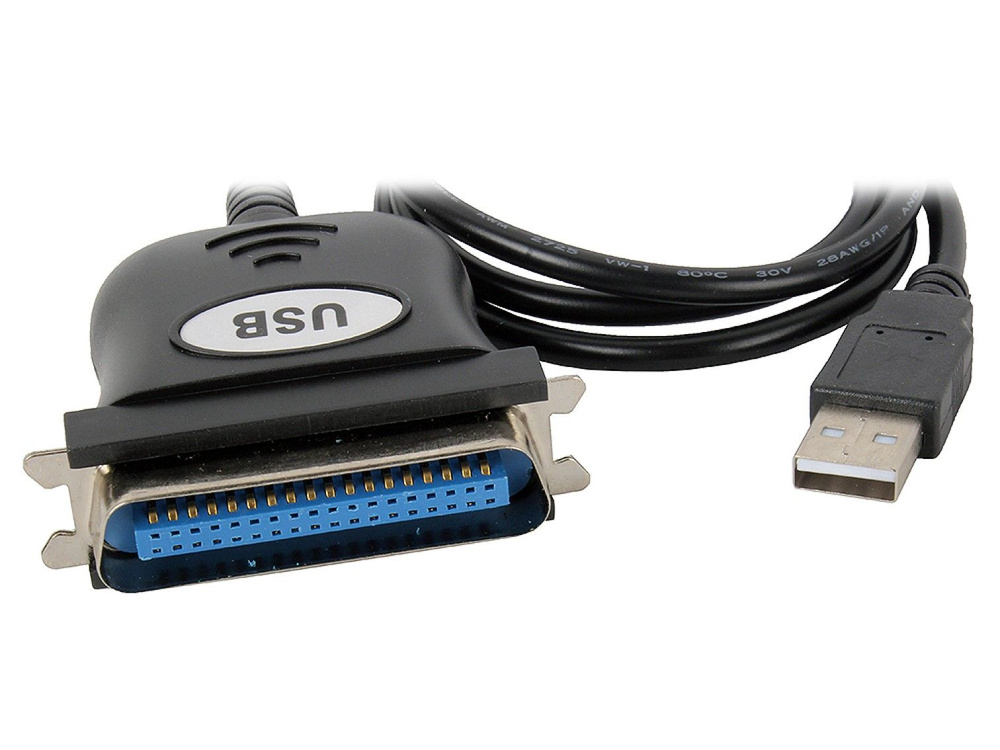 Кабель для компьютерной периферии 0.8черный Кабель USB Am-LPT36M Orient ...