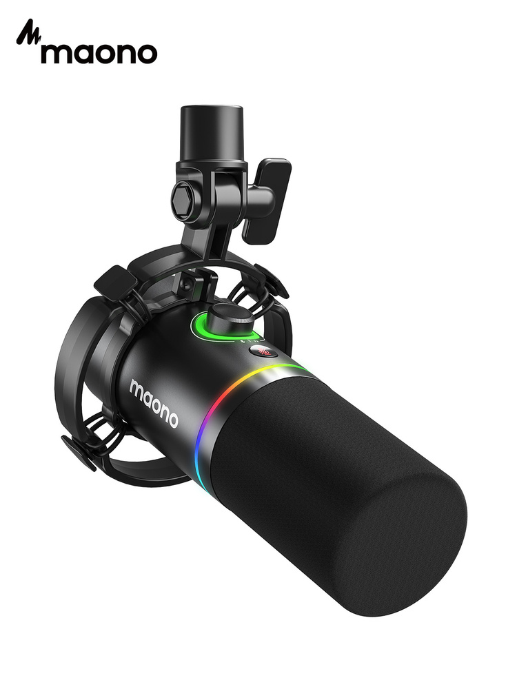 Динамический микрофон Maono PD200X, интерфейс USBC/XLR микрофон для ...