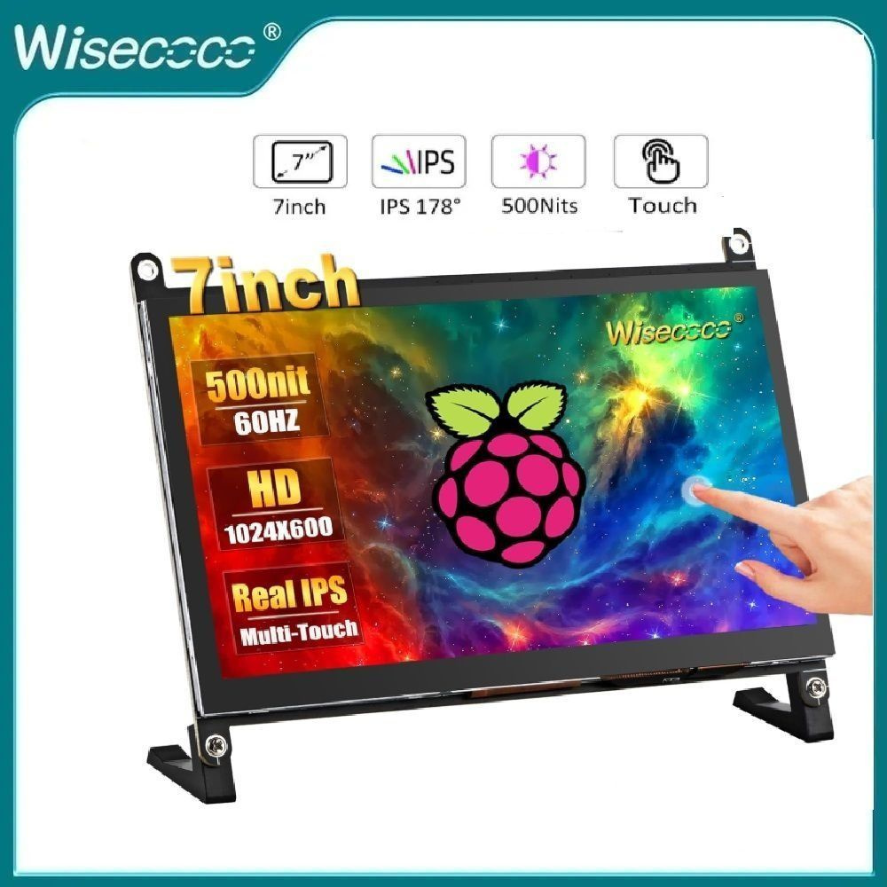 Пиксельный экран 7" сенсорный монитор для Raspberry Pi HDMI IPS 1024 x ...