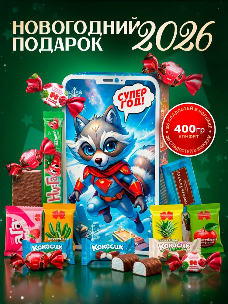 Сладкий новогодний подарок 2026 для детей купить на OZON по низкой цене ...