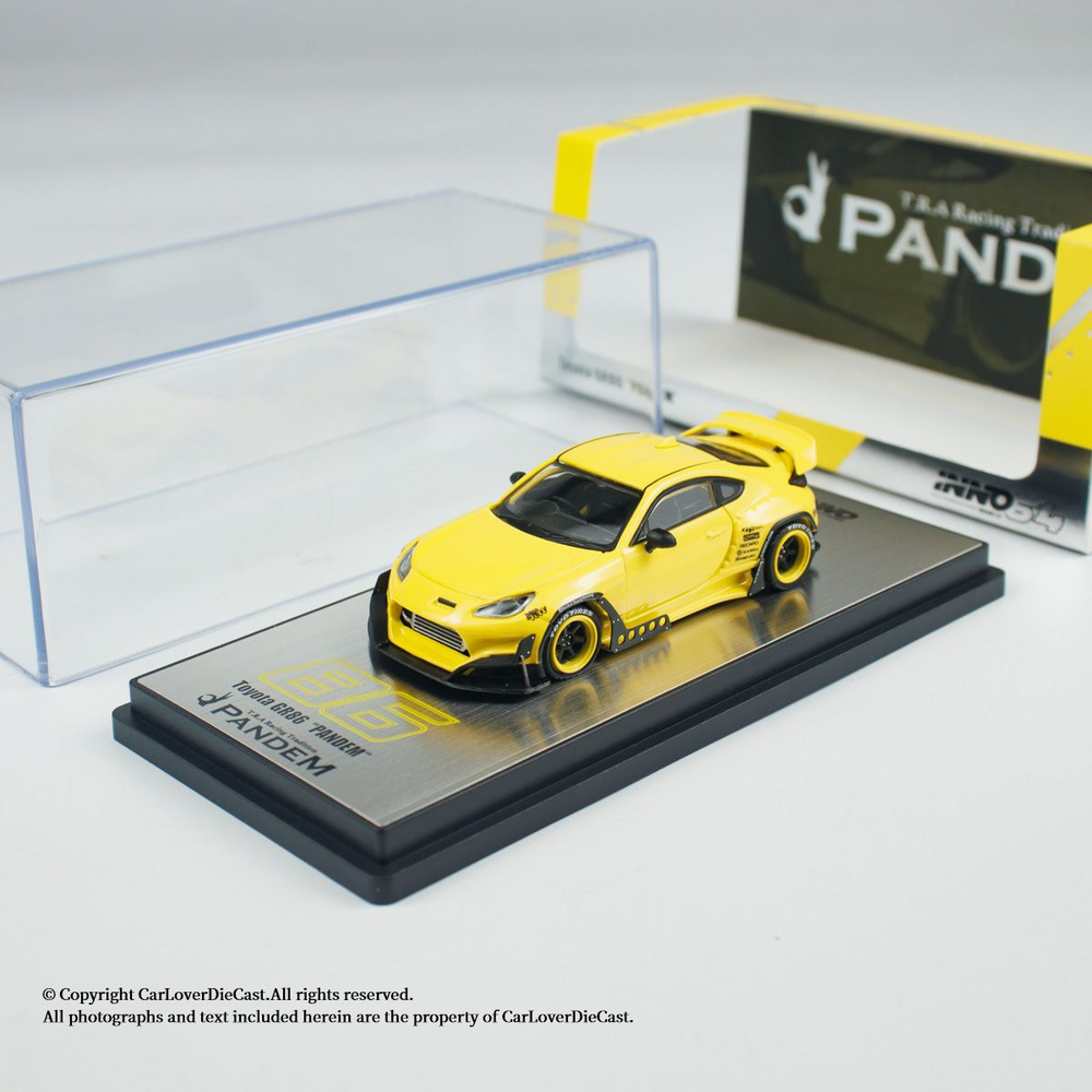 Машинка INNO MODEL 1:64 TOYOTA GR86 PANDEM yellow Die-cast Alloy Model ...