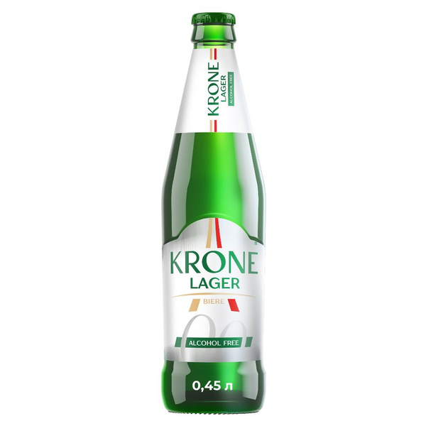 Пиво безалкогольное Krone Lager Biere Alcohol Free светлое, 450 мл ...