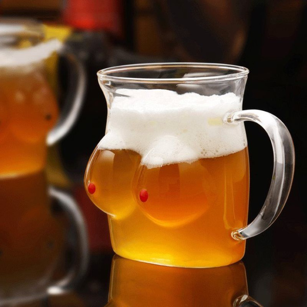 Стакан "Женская форма груди" 550 мл 1 шт прозрачный купить на OZON по ...