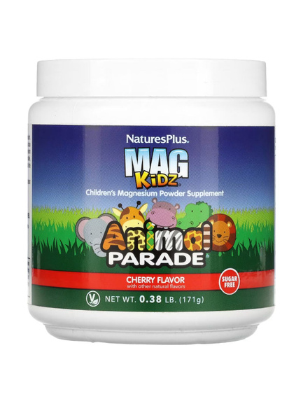 Mag Kidz, Animal parade, магний цитрат в виде порошка для детей, 171г ...