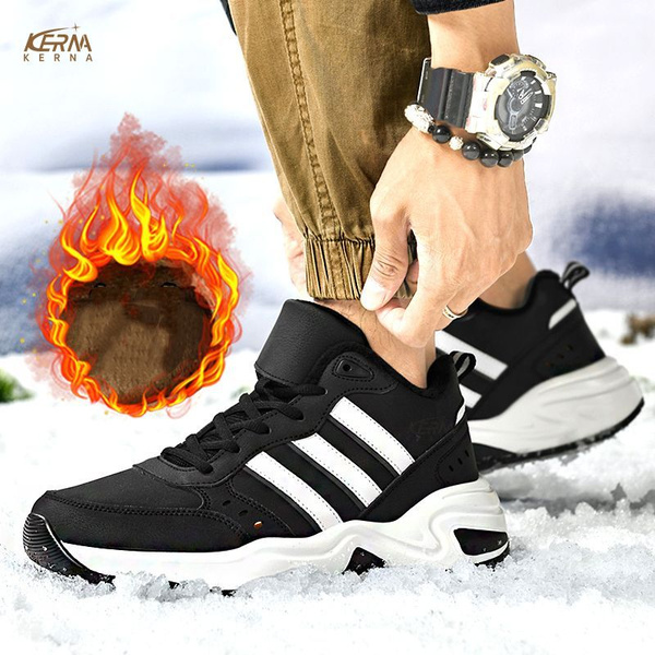 Кроссовки Мужской KERNA Натуральная кожа Бег, размер 39 R (средняя) Зима Шнурки Без каблука ...