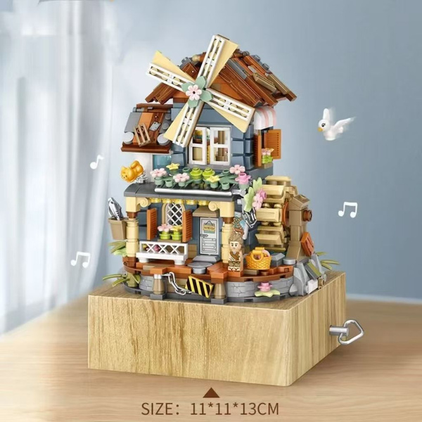 Конструктор LOZ 1239_MK Музыкальная шкатулка Ветряная мельница 799 деталей купить на OZON по ...