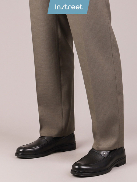 Лоферы Мужской Instreet черный, размер 41 Толстый каблук На любой сезон 6 Без застёжки Россия ...