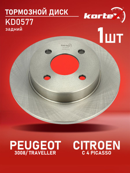 Диск тормозной Kortex для PEUGEOT 3008 / TRAVELLER / CITROEN C4 PICASSO ...