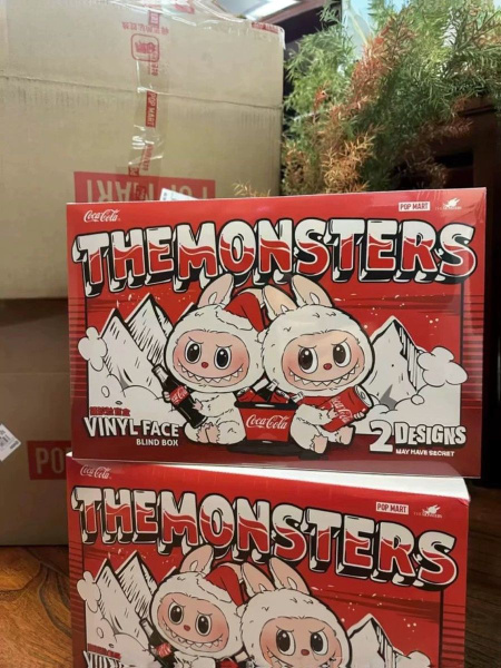 100% оригинал Подлинная виниловая плюшевая подвеска серии LABUBU Coca ...