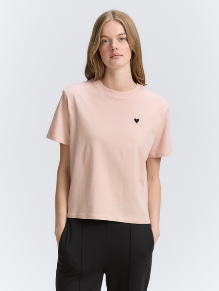 Футболка Женский Tom Tailor пудровый, размер 44 Хлопок Повседневный Бангладеш купить c доставкой ...