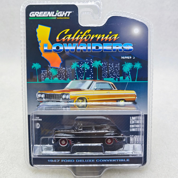Green Light 1:64 California Lowriders Series 5 1947 Ford Deluxe Convertible Model Car Модель ...