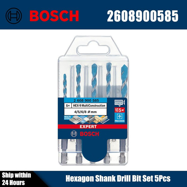 Bosch 2608900585 Сверло с шестиугольным хвостовиком 4/5/6/6/8 мм, 5 шт ...