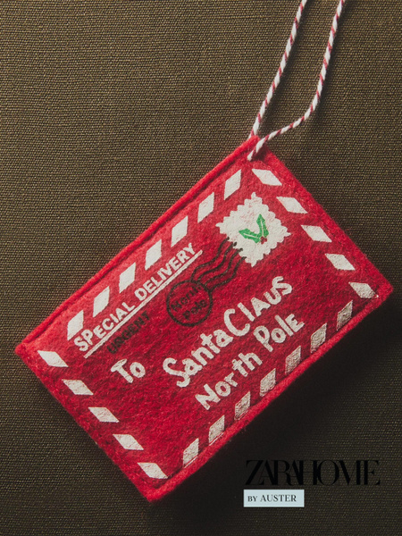 Елочная игрушка ZARA HOME FELT SANTA CLAUS CHRISTMAS TREE DECORATION ...