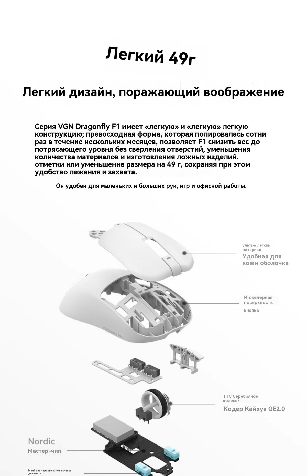 Игровая мышь беспроводная Logitech G беспроводная Беспроводная мышь F1 ...
