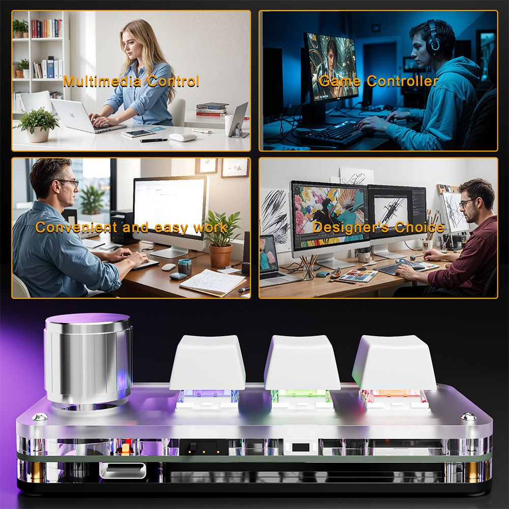 Игровая клавиатура беспроводная White Dual Model, Английская раскладка ...