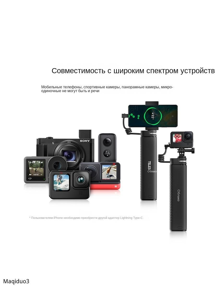 Селфи-палка монопод с пауэрбанком10000 мАч Telesin TE-CSS-001 для камер и телефонов купить на ...