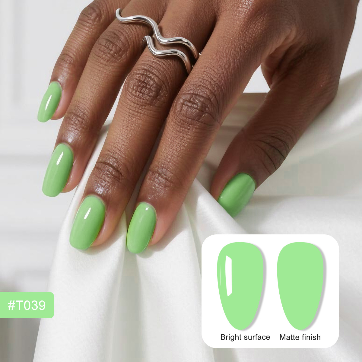 Гель-лак для ногтей Tinovo Uno объёмом 15 мл, ярко-зелёного цвета. Для ...