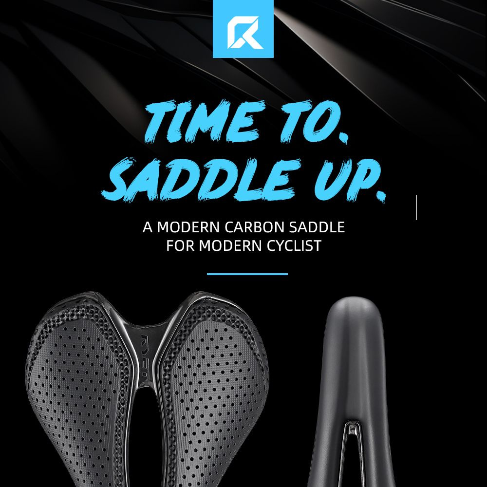 RYET Полностью углеродное 3D-печатное / EVA-седло 122 г, для триатлона, шоссейного велосипеда ...