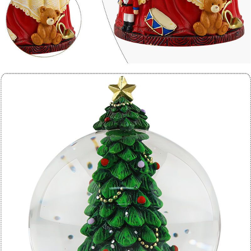 Новогодний сувенир Снежный шар Шар с снегом с Новогодней елкой, диаметр ...