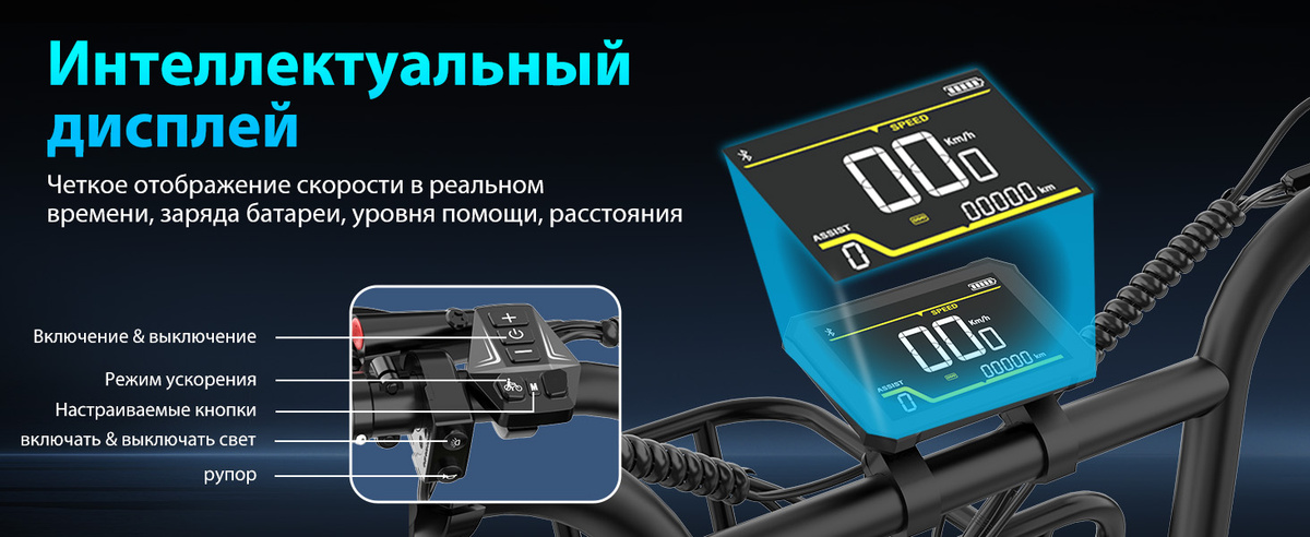 Электровелосипед для взрослых HITWAY HY9 1000 Вт 48V/18Ач 2025 купить ...