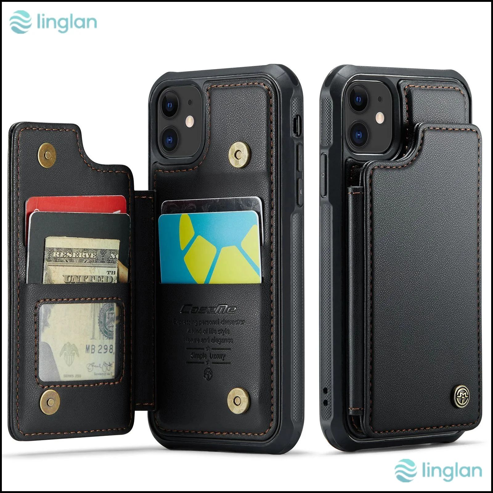Caseme Кожаный чехол для Apple iPhone 11 / Aйфон 11 с кожаным ...