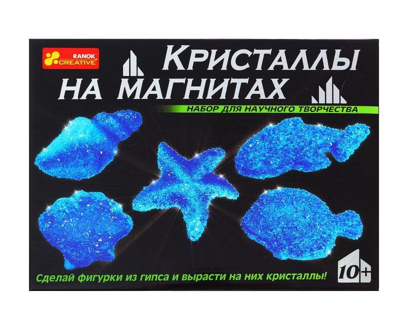 Набор для опытов Ranok Creative "Кристаллы на магнитах", цвет синий ...