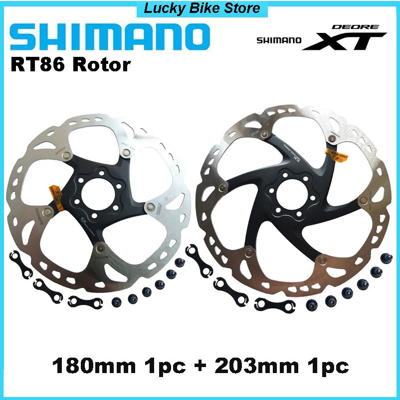Тормозной диск (ротор) Shimano SM-RT86, 180+203 мм (OEM без упаковки ...