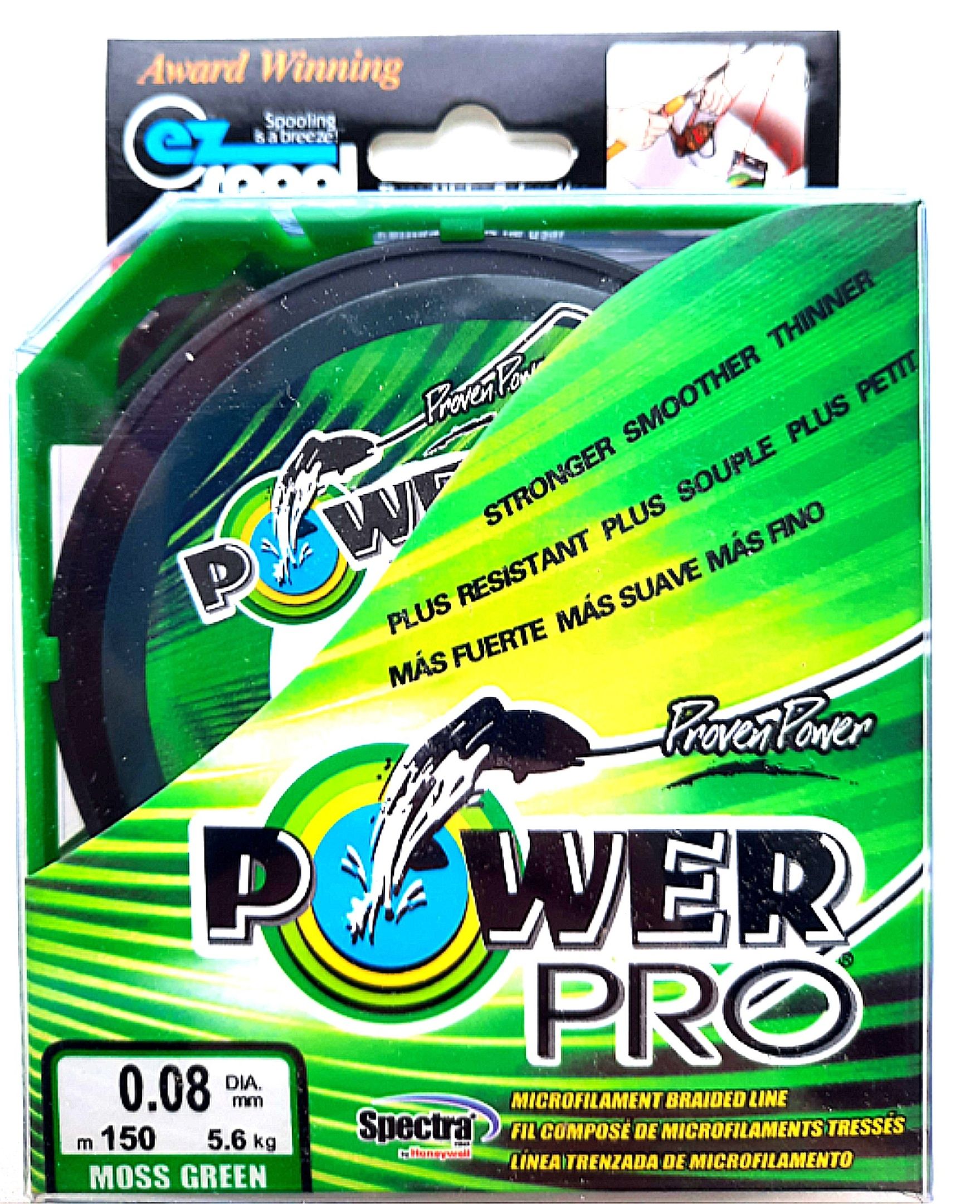 Шнур плетеный POWER PRO 150 м 0,08 мм 5.6 кг 12.3Lb moss green. Леска ...
