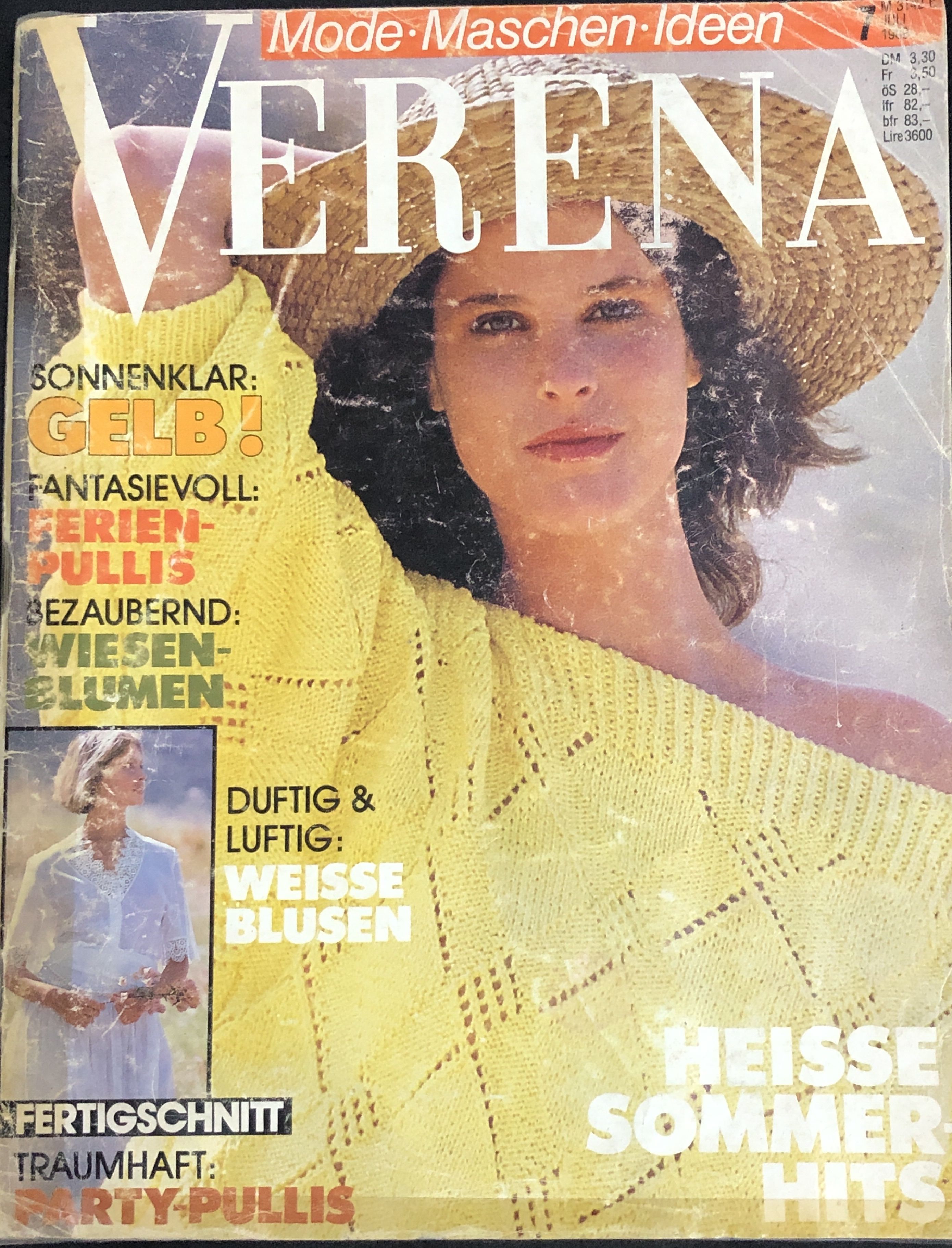 Журнал Верена ( VERENA) вязание 7 1989 на немецком УТРАТА # 48 купить ...