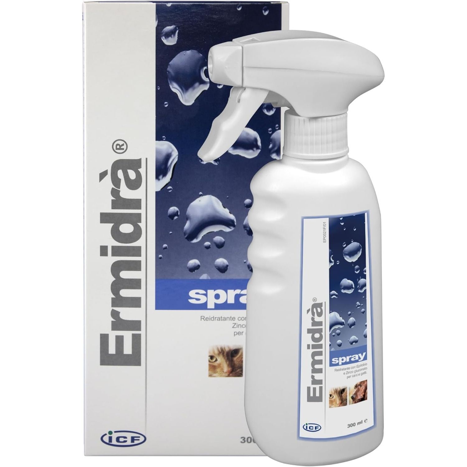 ICF Ermidra Spray Сухой Спрей-Шампунь Эрмидра для собак и кошек от зуда ...