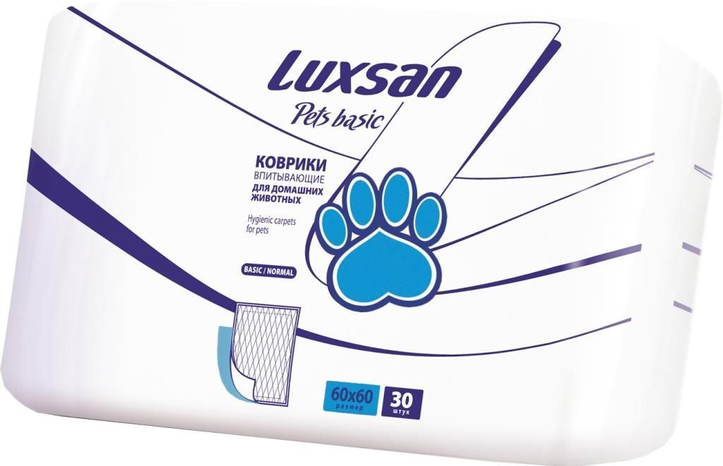 Пеленки впитывающие LUXSAN NORMAL для животных 60*60см, 30шт купить на ...