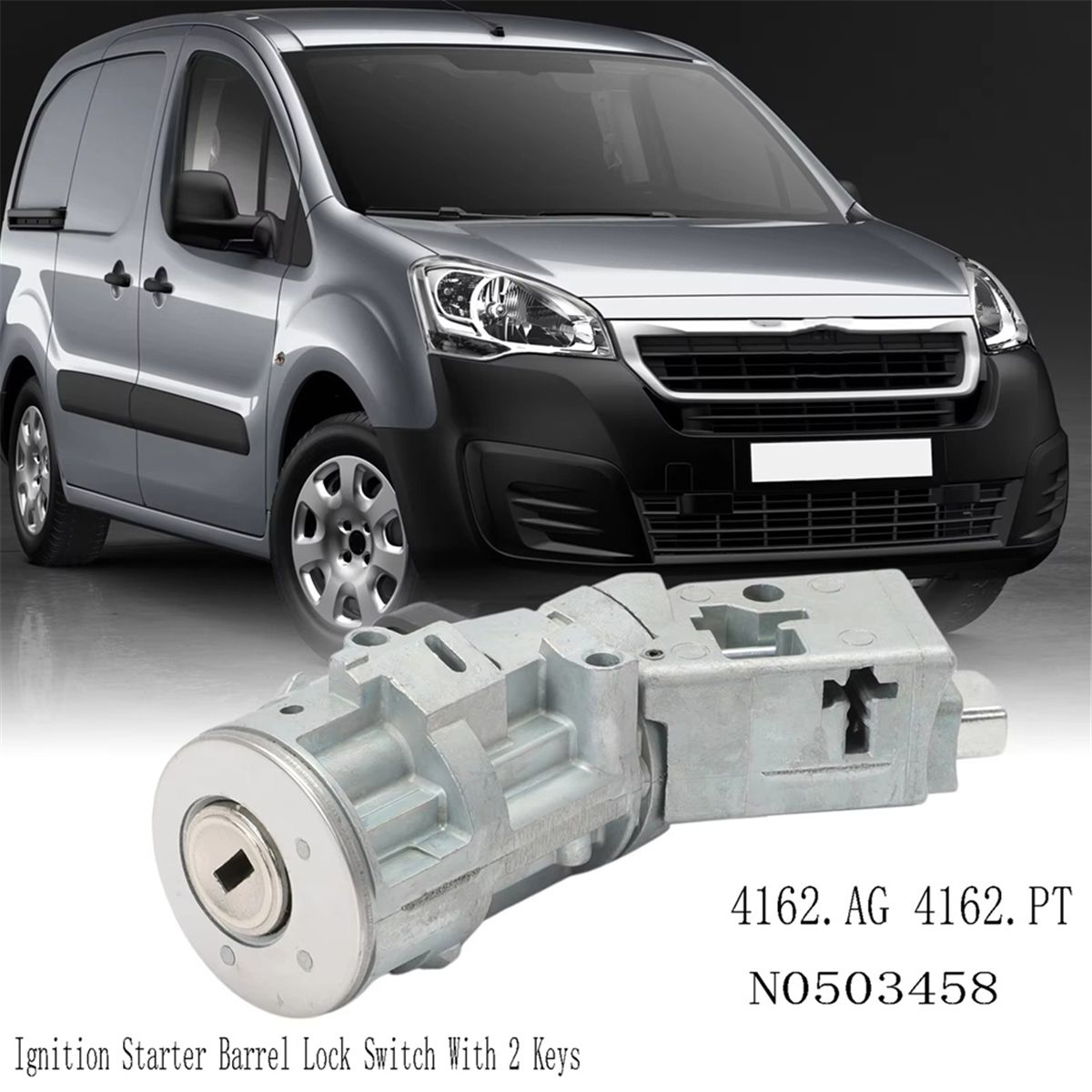 4162. 4162.PT Замок зажигания с 2 ключами для C2/C3 C4/C6 Berlingo ...