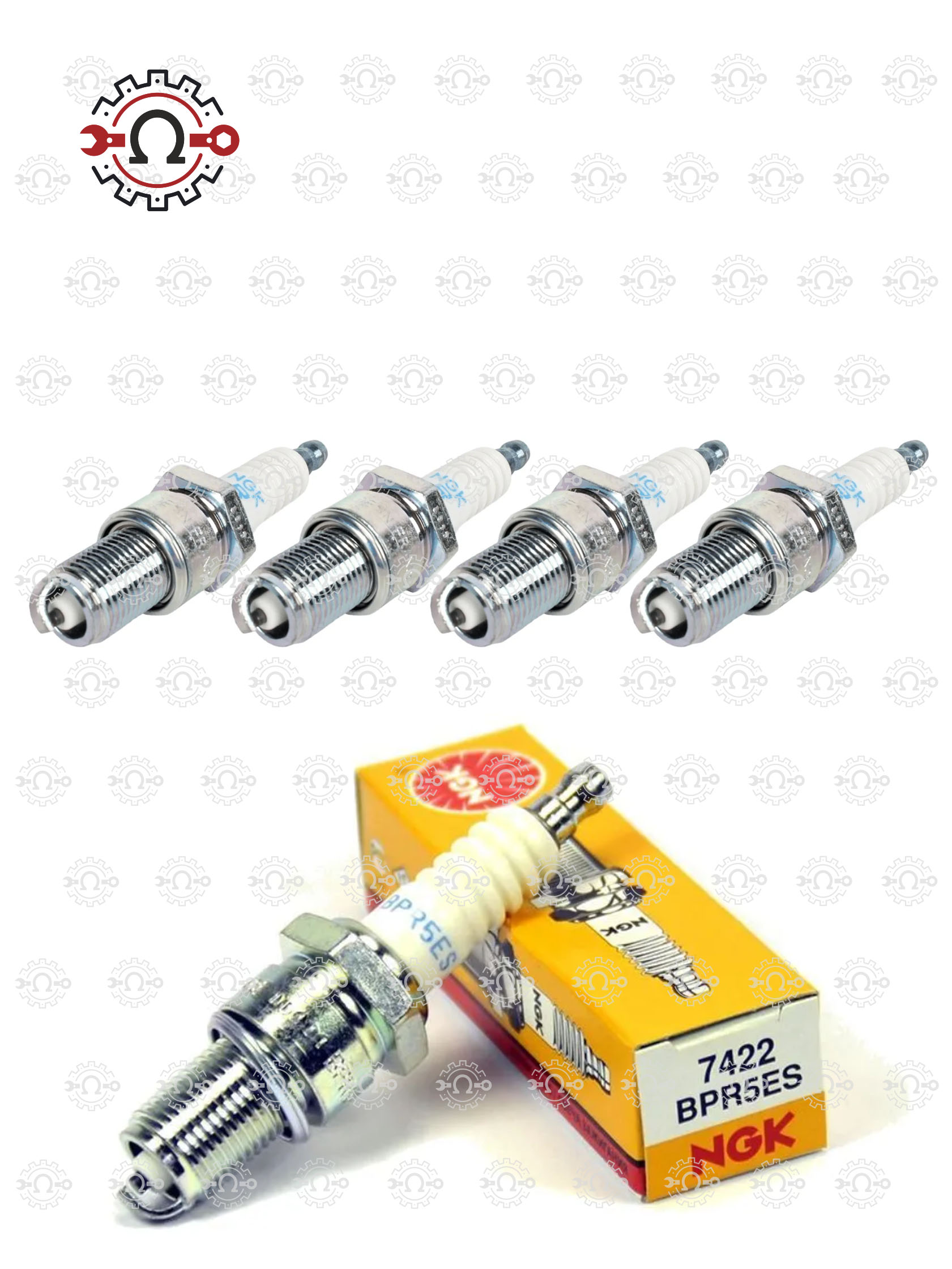 Комплект свечей зажигания NGK BPR5ES (7422) 4шт. купить на OZON по ...
