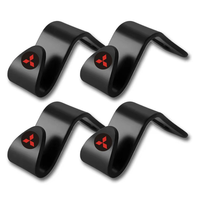 Четыре черных сидения с крючками, крючками, которые подходят Mitsubishi ...