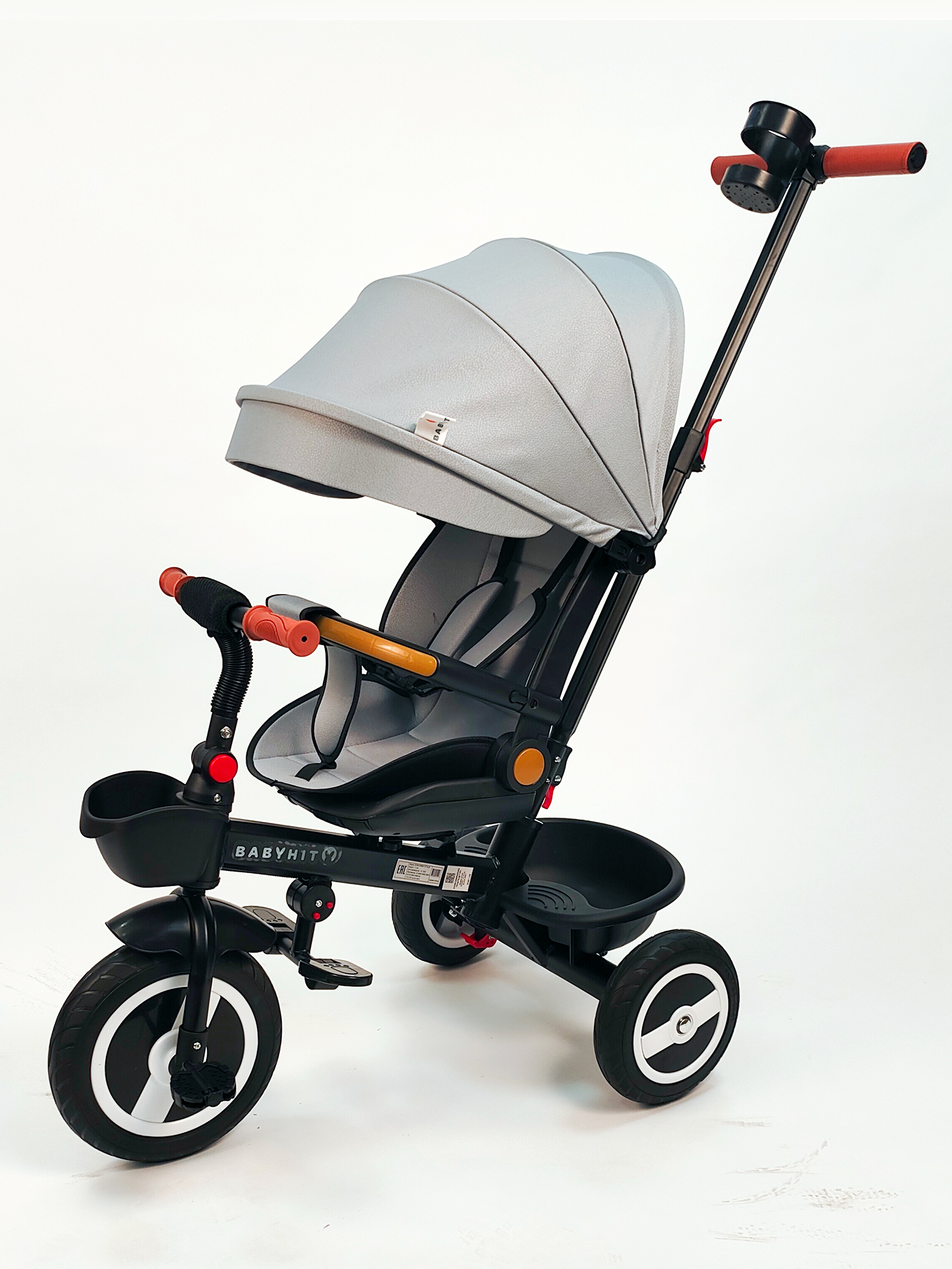 Велосипед-коляска детский трехколесный с ручкой Babyhit Kidway XT Plus ...