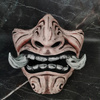 Маска японского Демона они (Oni) с клыками / Полумаска самурая на лицо ...