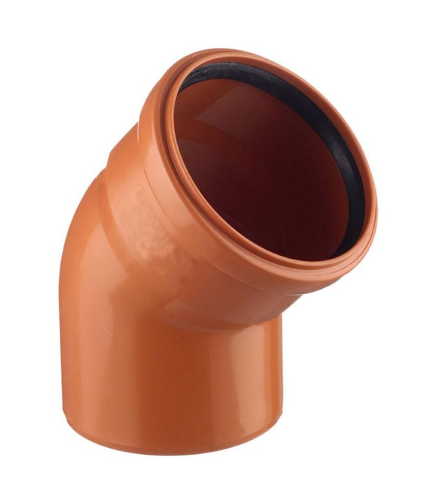 Отвод канализационный 45 градусов DN 110 наружная - купить с доставкой ...