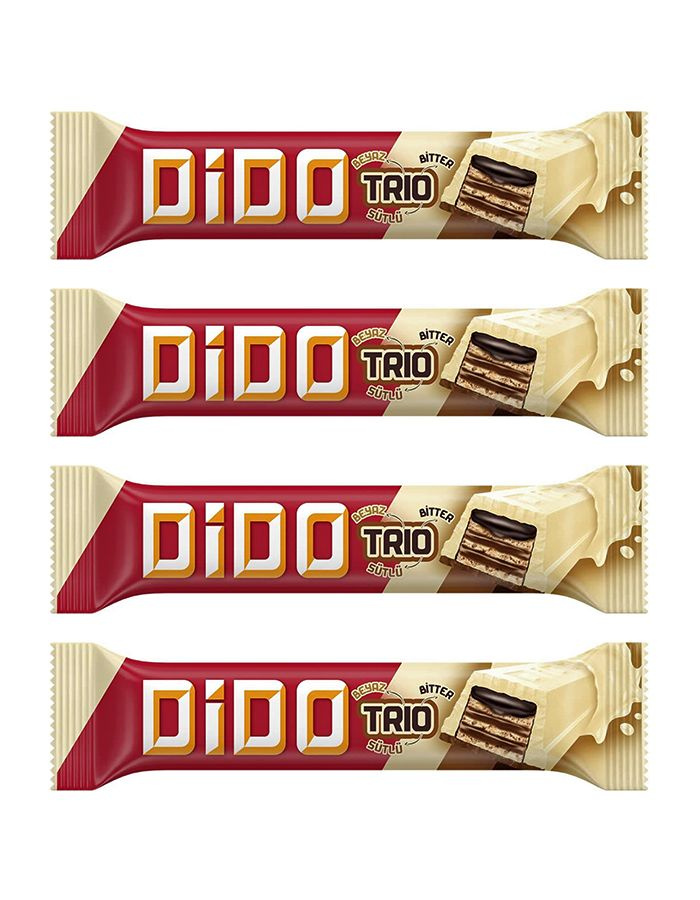 Ulker Dido Trio Вафельный батончик из белого, тёмного и молочного ...