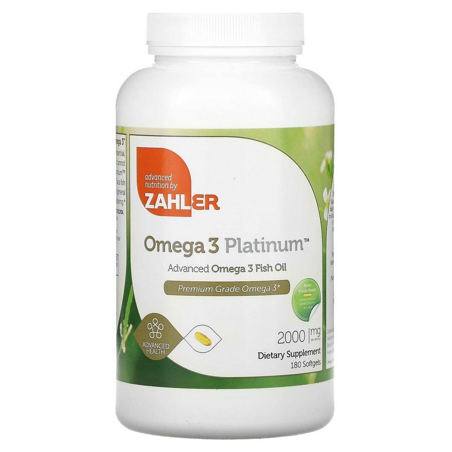 Пищевая добавка Zahler, Omega 3 Platinum, рыбий жир с омега-3 ...