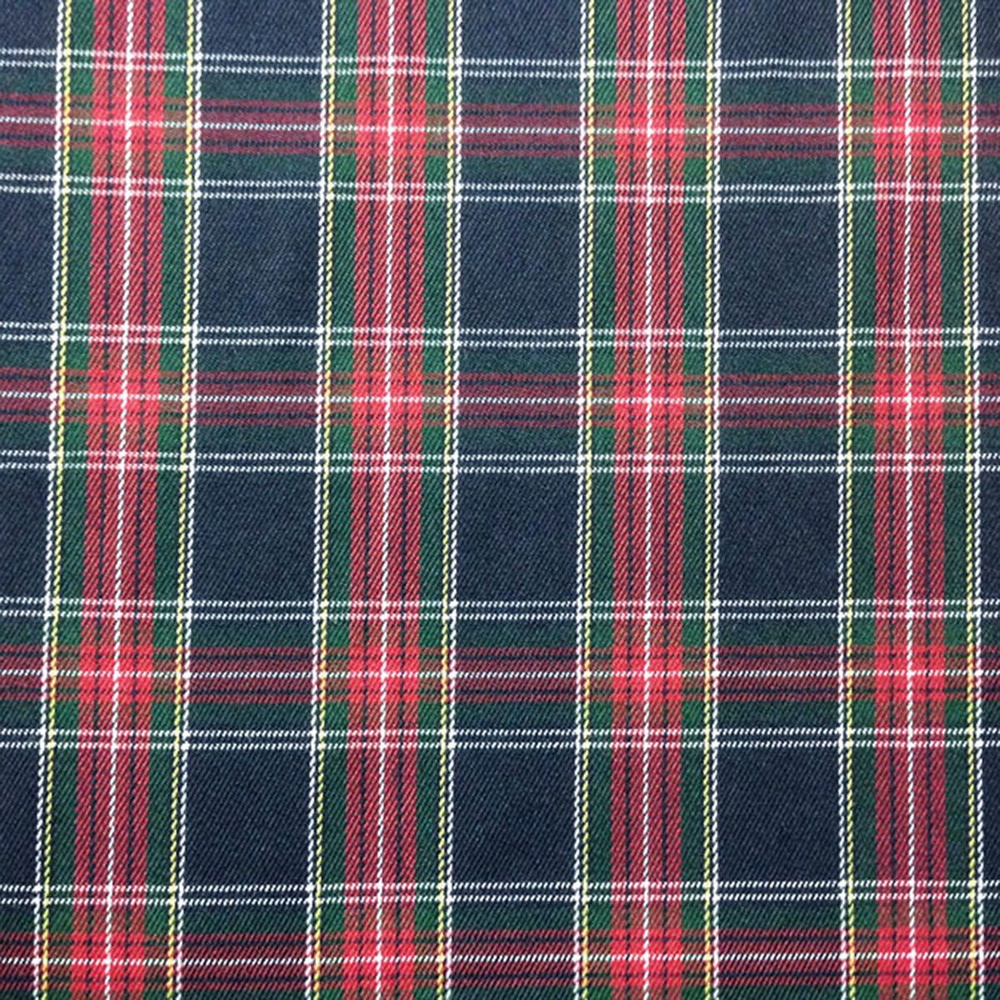 Ткань костюмная "Шотландка, темно-синяя (костюмная ткань)". Отрез - 6 м ...