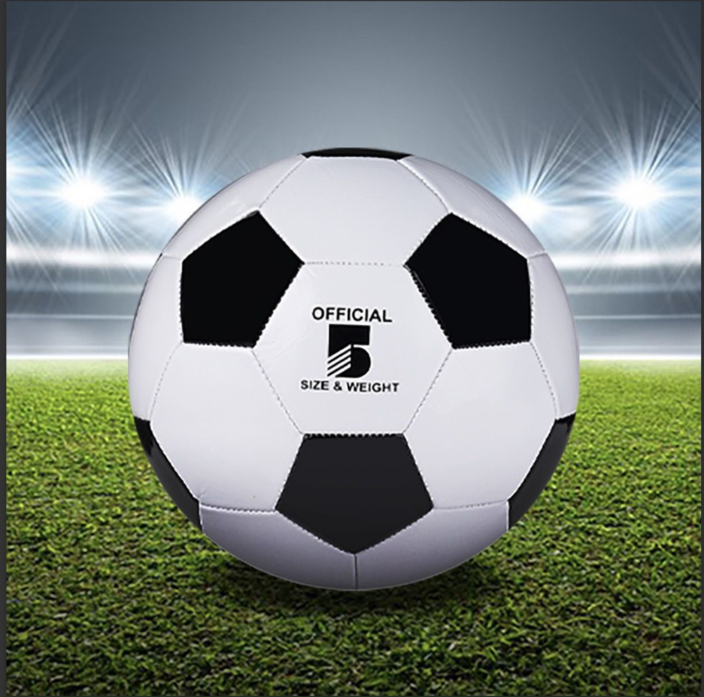 Футбольный мяч QBALL02-1, 5 размер, черный, белый купить по выгодной ...