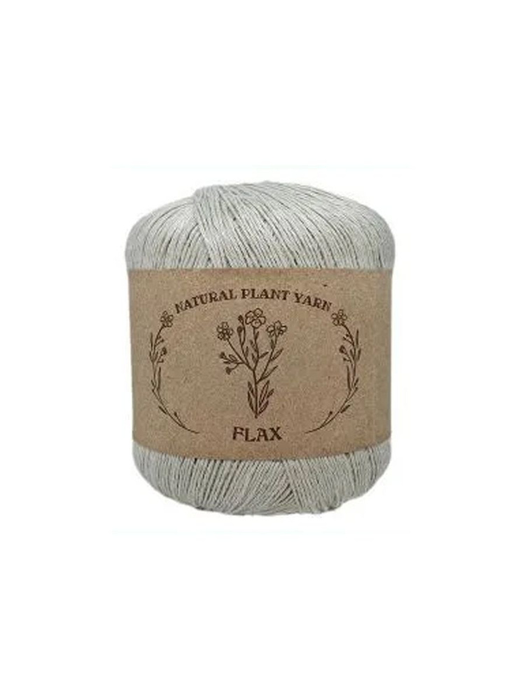 Пряжа "Flax", цвет: 168 - Серый светлый, 4 шт., лен 100%, 50 гр. 200 м ...