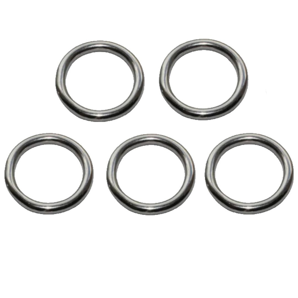 Кольцо сварное D-35 мм металлическое никелированное, набор 5 штук ...