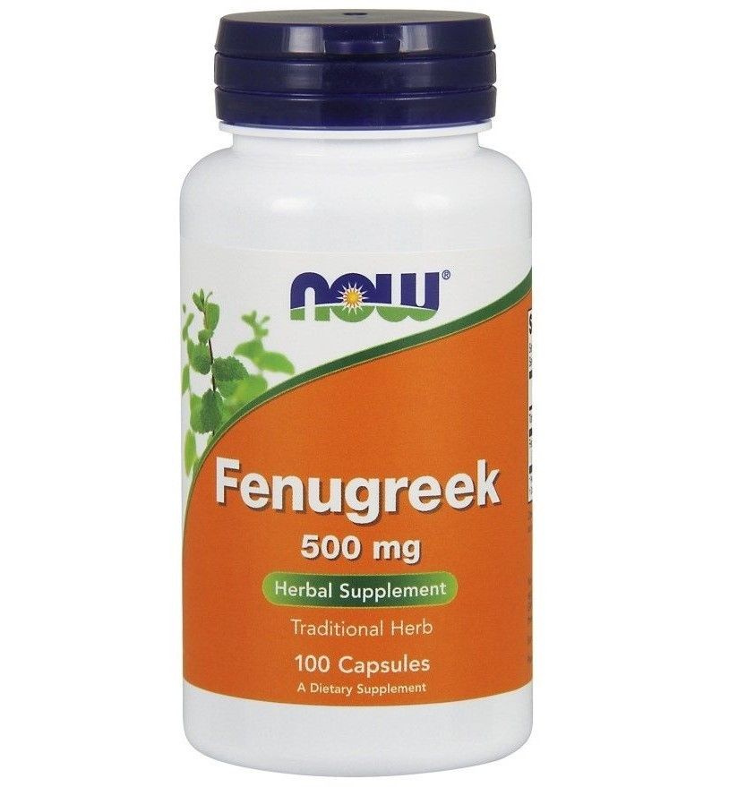 Спортивное питание, Специальные добавки, NOW Fenugreek 500 mg, 100 капс ...