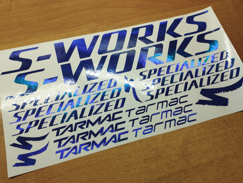 Specialized s-works tarmac наклейки для велосипеда на раму синий ...