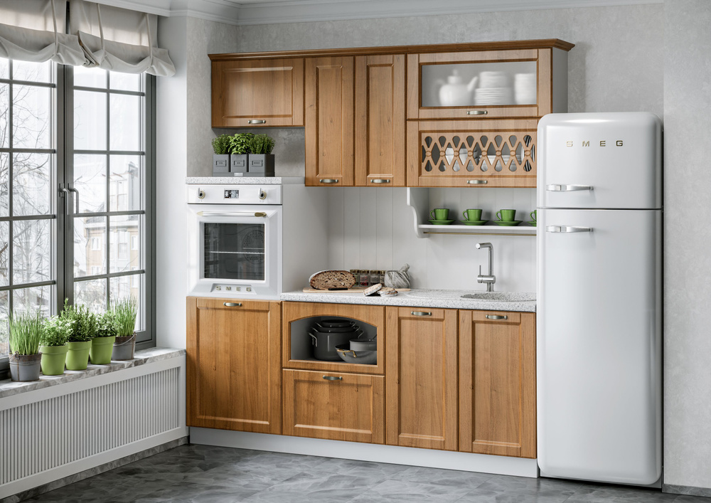 Кухонный гарнитур МДФ Милано 2 0м Компоновка №3 Орех белый купить C доставкой на Ozon по