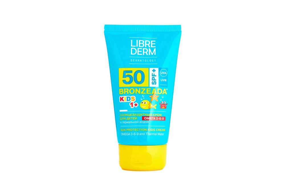Солнцезащитный крем для детей SPF50+ с Омега 3- LIBREDERM Bronzeada ...